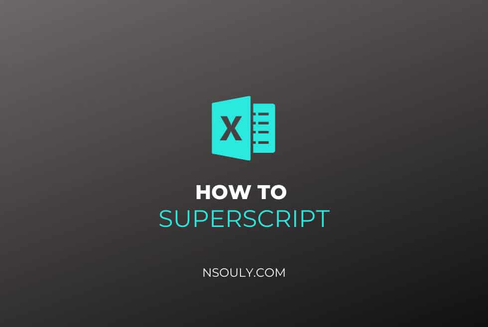 How Do You Put A Superscript In Excel Nsouly
